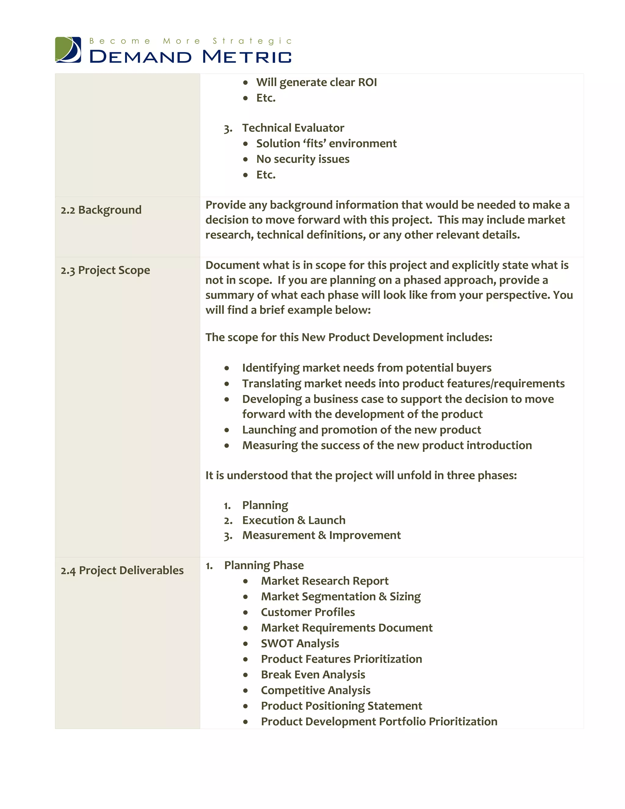 Product Development Charter | PDF