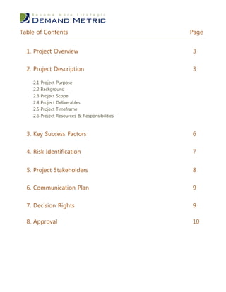 Product Development Charter | PDF