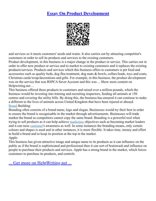 Product Development Project | PDF