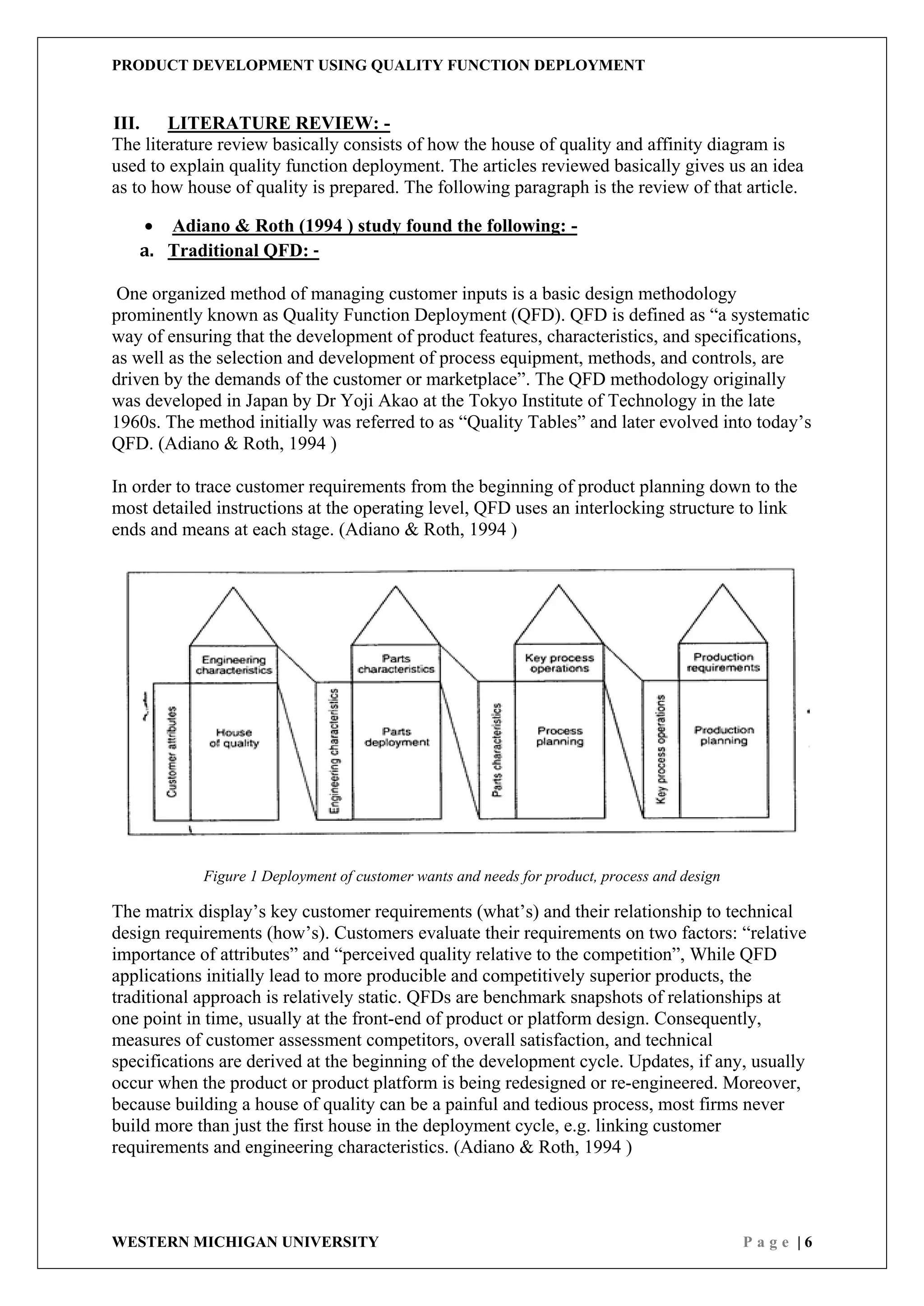 Product development using quality function deployment | PDF