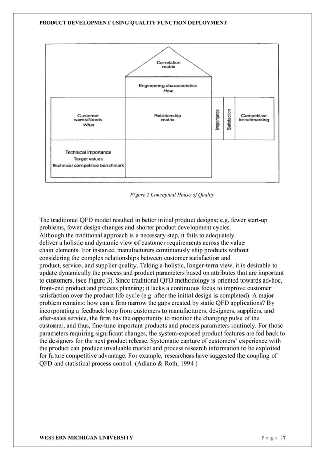 Product development using quality function deployment | PDF