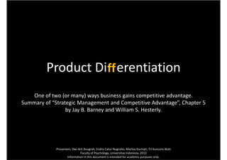 Product differentiation | PDF