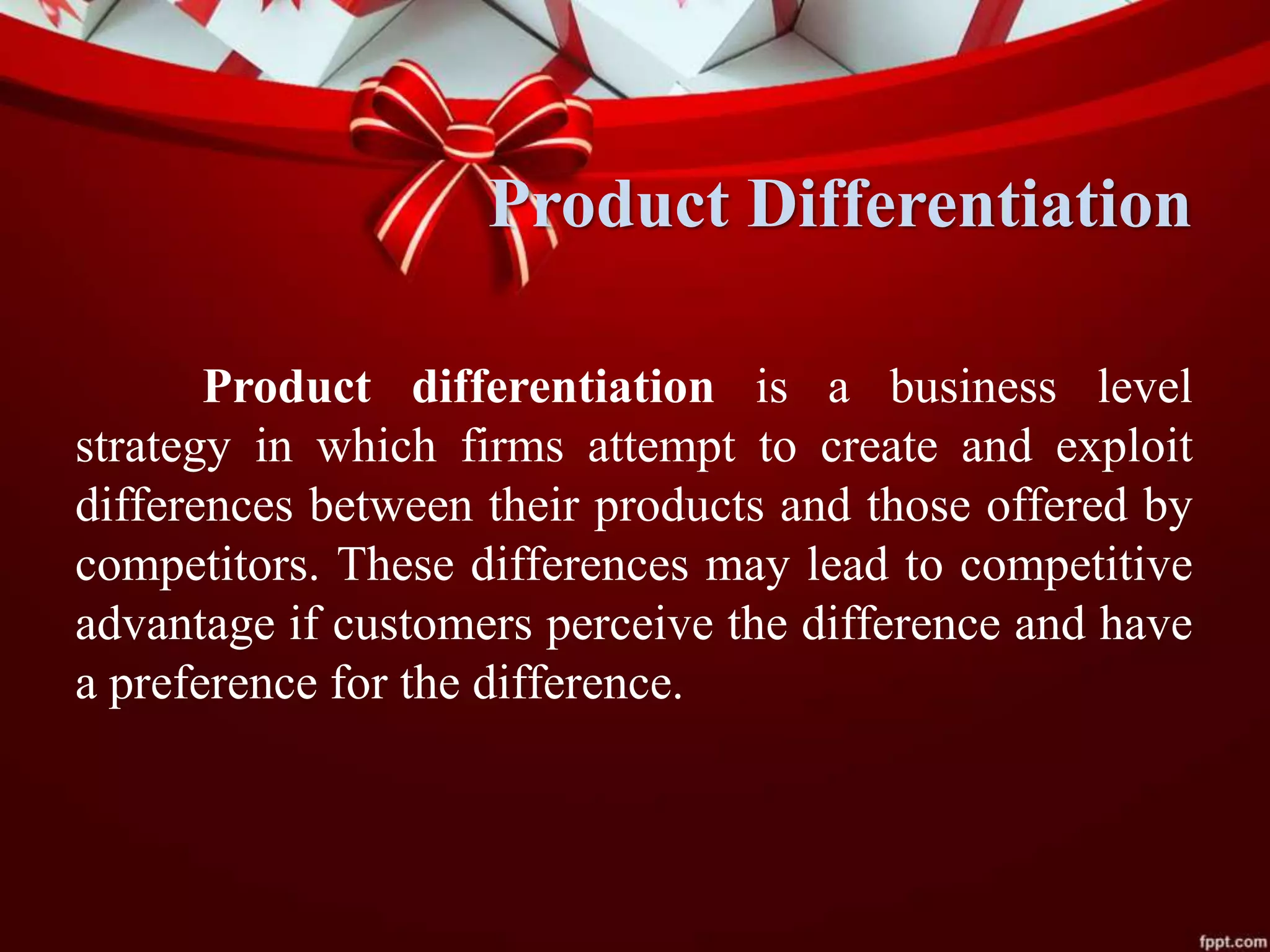 Product differentiation | PPSX