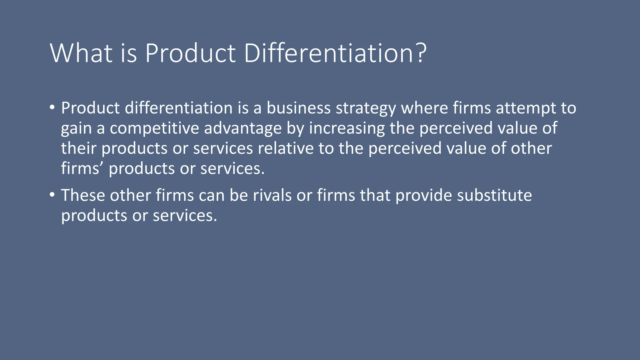 Product Differentiation on management strategic | PPTX