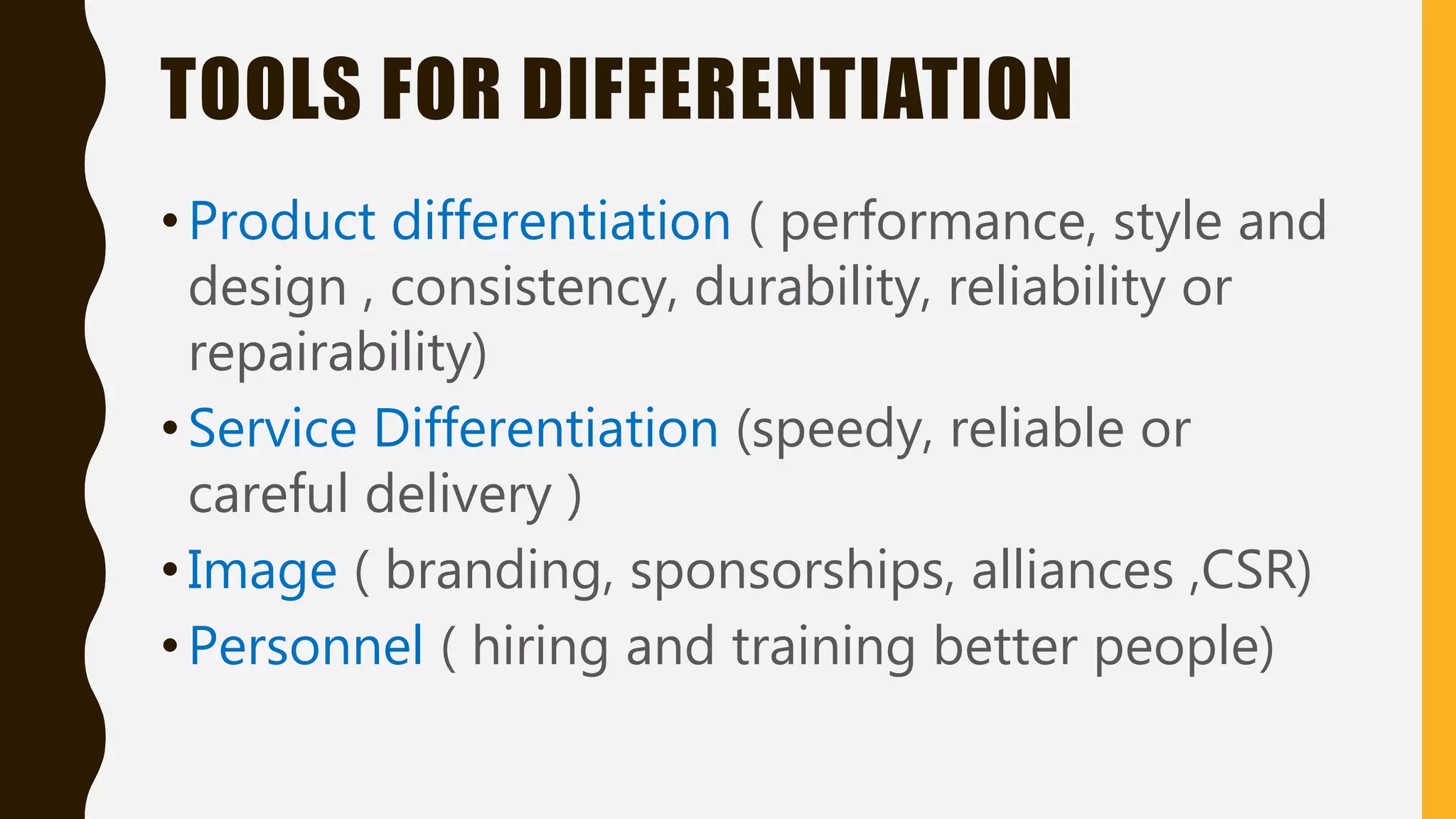 Product differentiation and positioning | PPTX