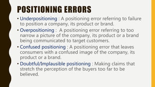 Product differentiation and positioning | PPTX