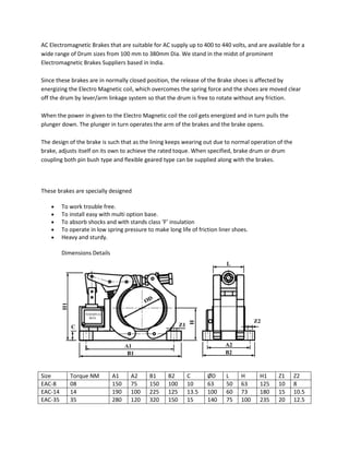 Ac solenoid brake | DOCX