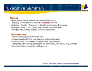 Product dossier touchbase-epc | PDF