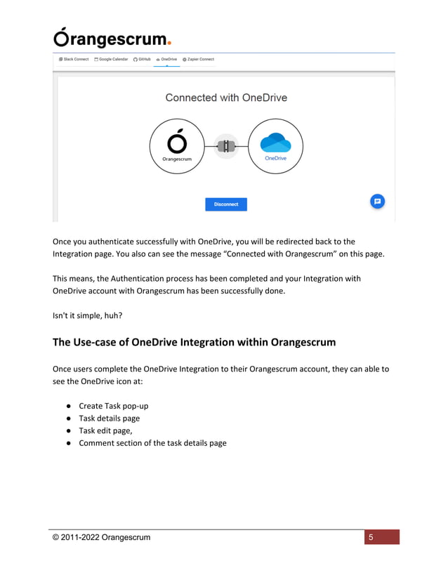 OneDrive Integration is Now Available with Orangescrum | PDF