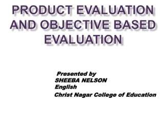 Product evaluation | PPTX