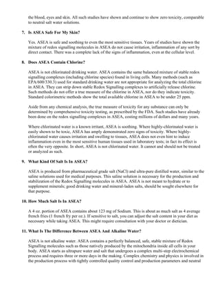 ASEA Product FAQs | PDF