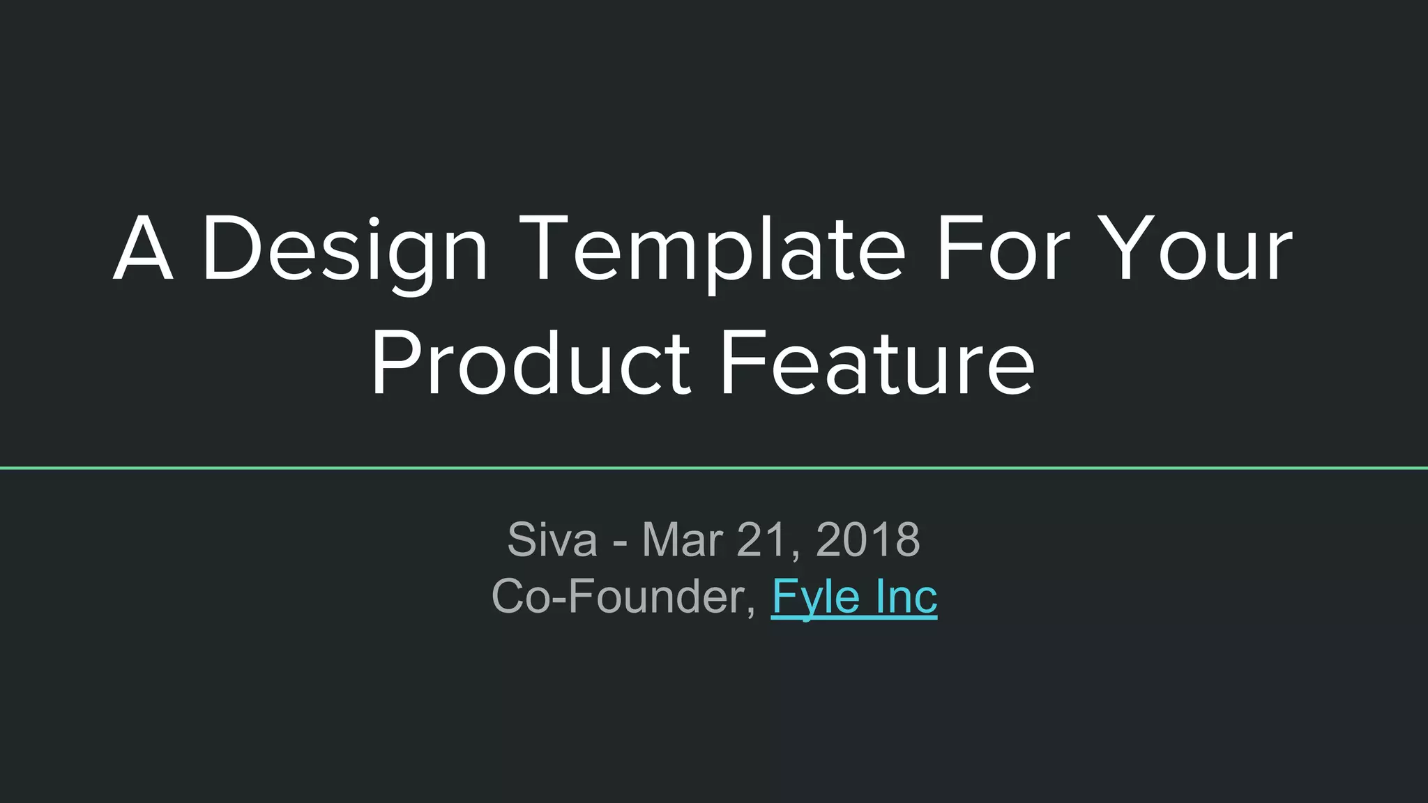 Product feature design template | PPT