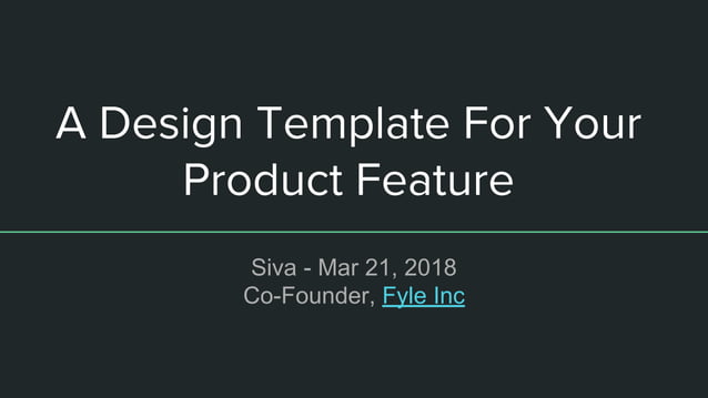 Product feature design template | PPT