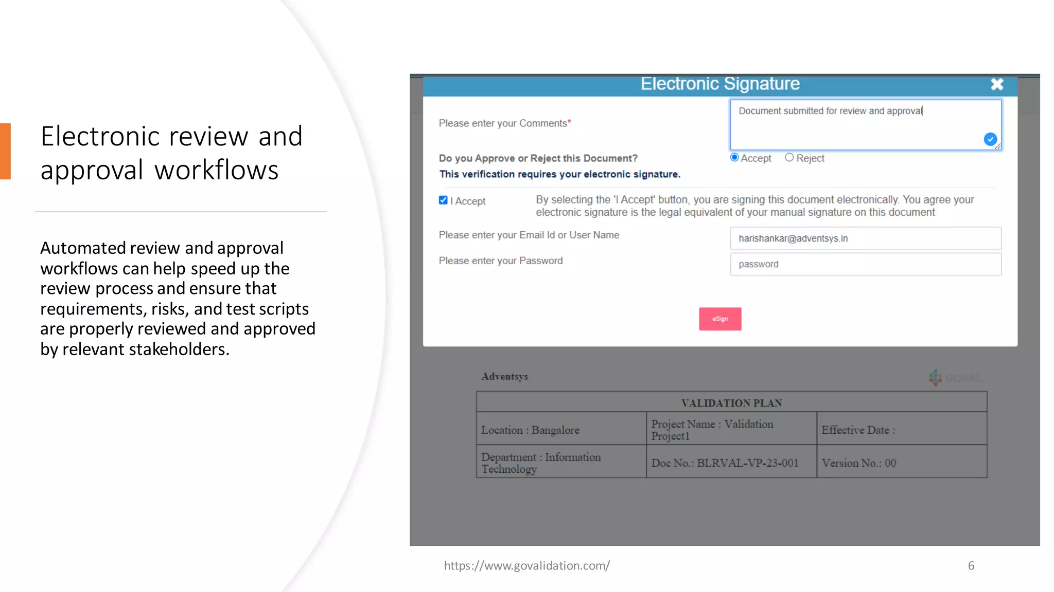 Streamline Your Validation Process with GoVal - Features and Benefits | PPT