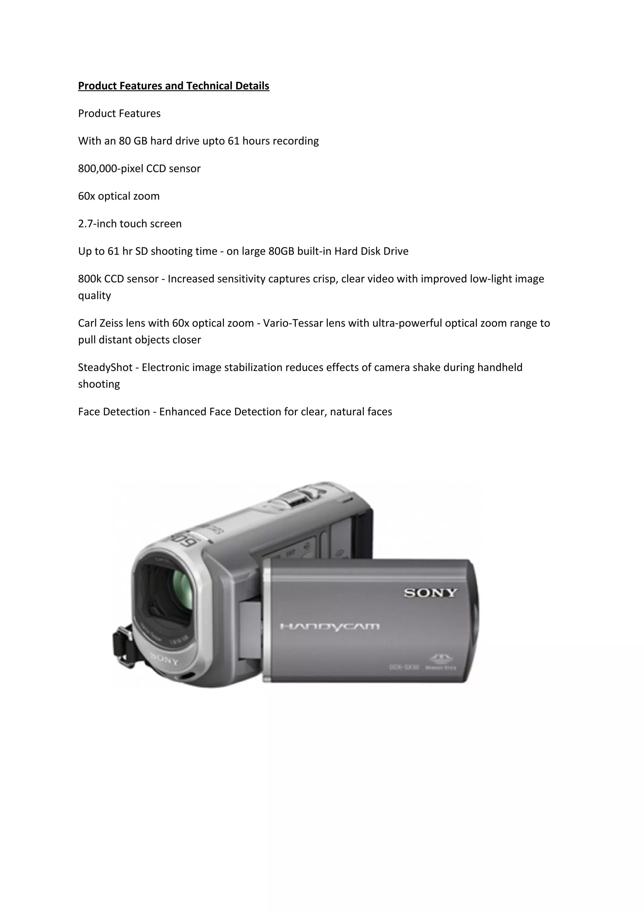 Product features and technical details | DOC