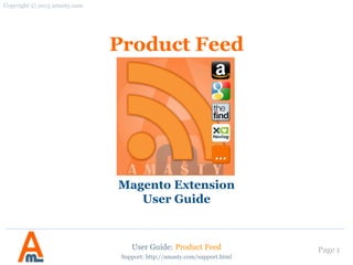 Product feed: Magento Extension by Amasty. User Guide. | PDF