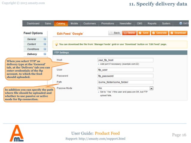 Product feed: Magento Extension by Amasty. User Guide. | PDF
