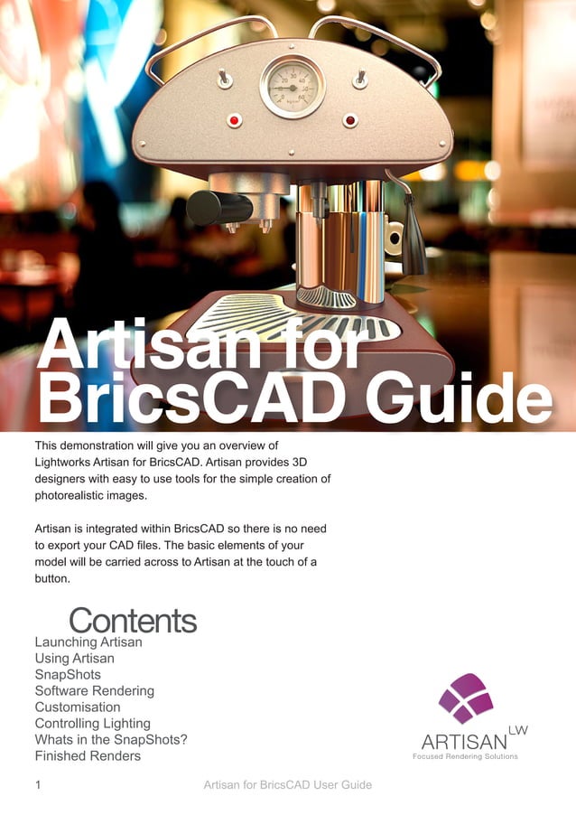 Artisan for BricsCAD User Guide | PDF
