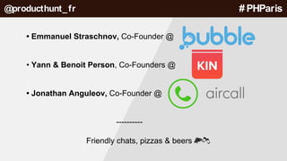 Product Hunt France - Bubble - 041016 @ Startinpost | PPT