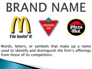 Product identification packaging & labeling brand name & trademark | PPTX