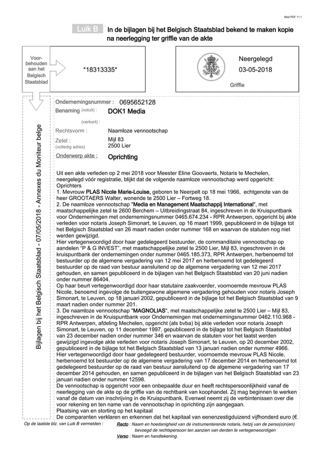 Productiehuis DOK1 Media krijgt 61.500 euro mee | PDF