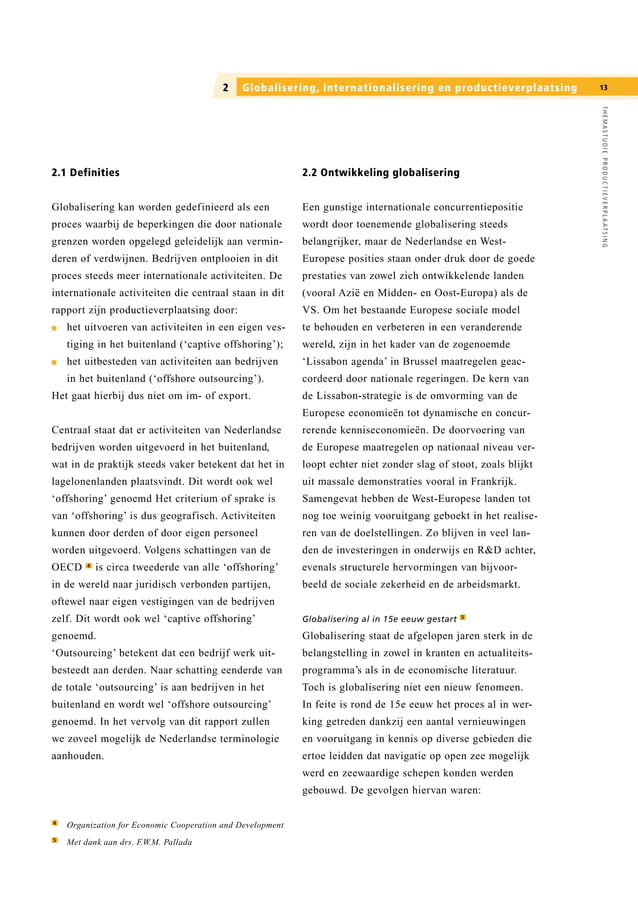 ING rapport Productieverplaatsing: gevolgen globalisering voor de metalektro-industrie, 2006 | PPT