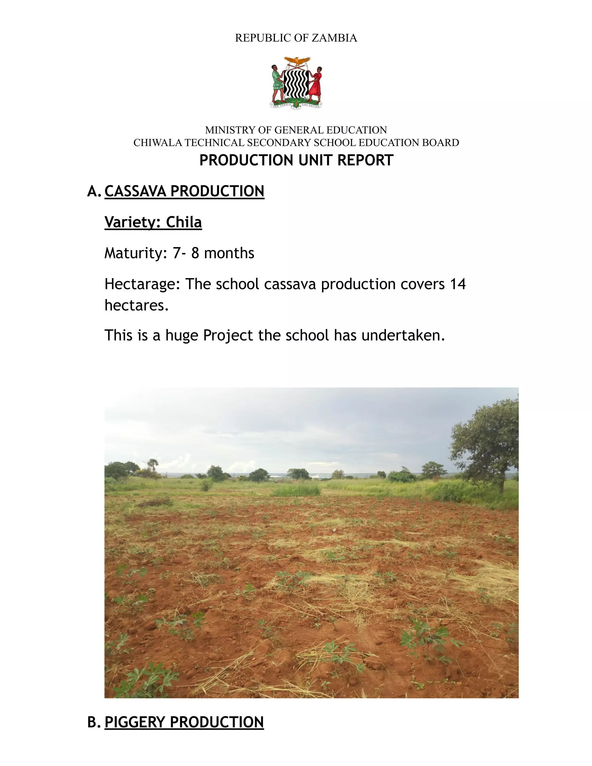 Production unit report | PDF | Agriculture | Industries