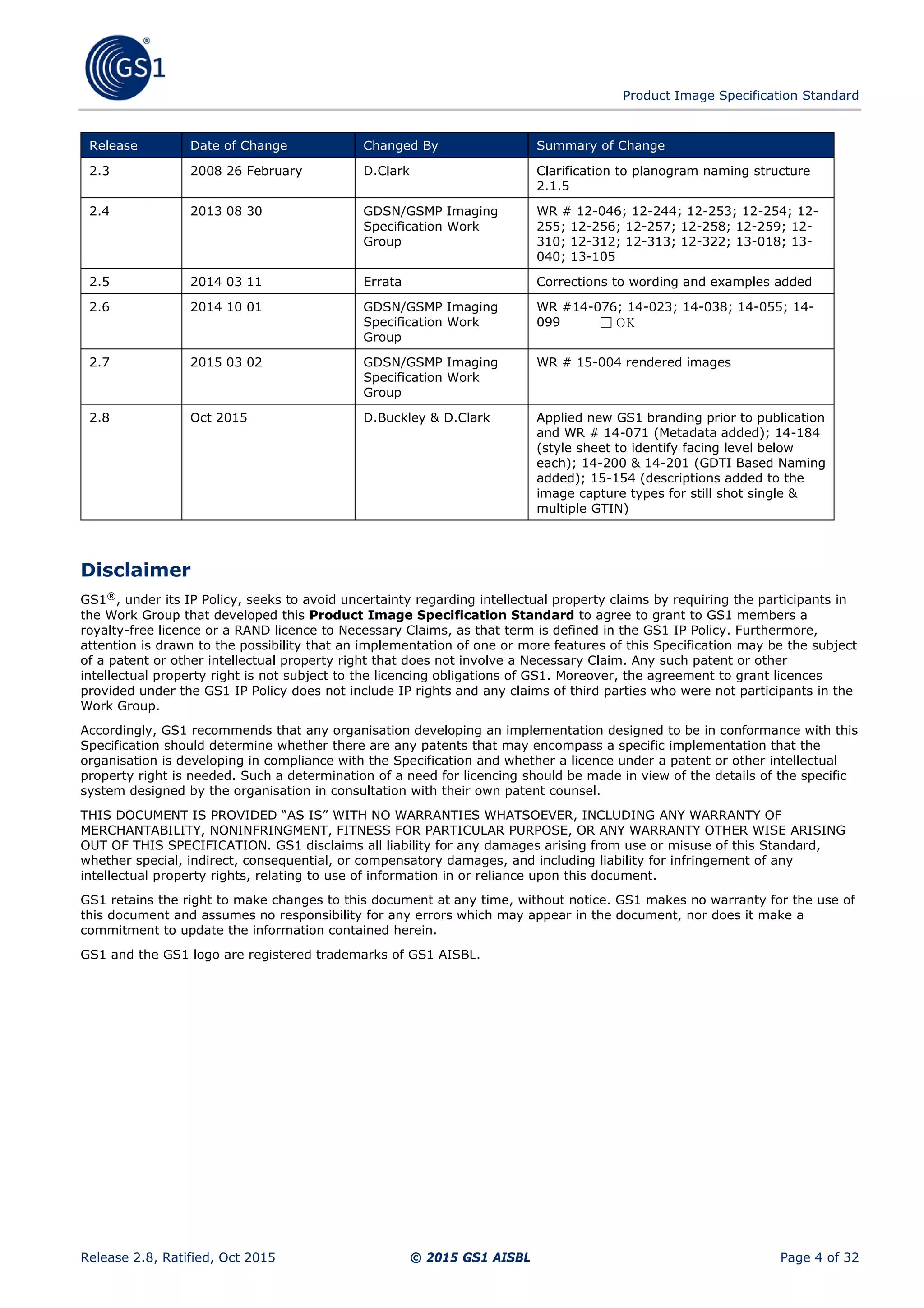 Product image specification | PDF