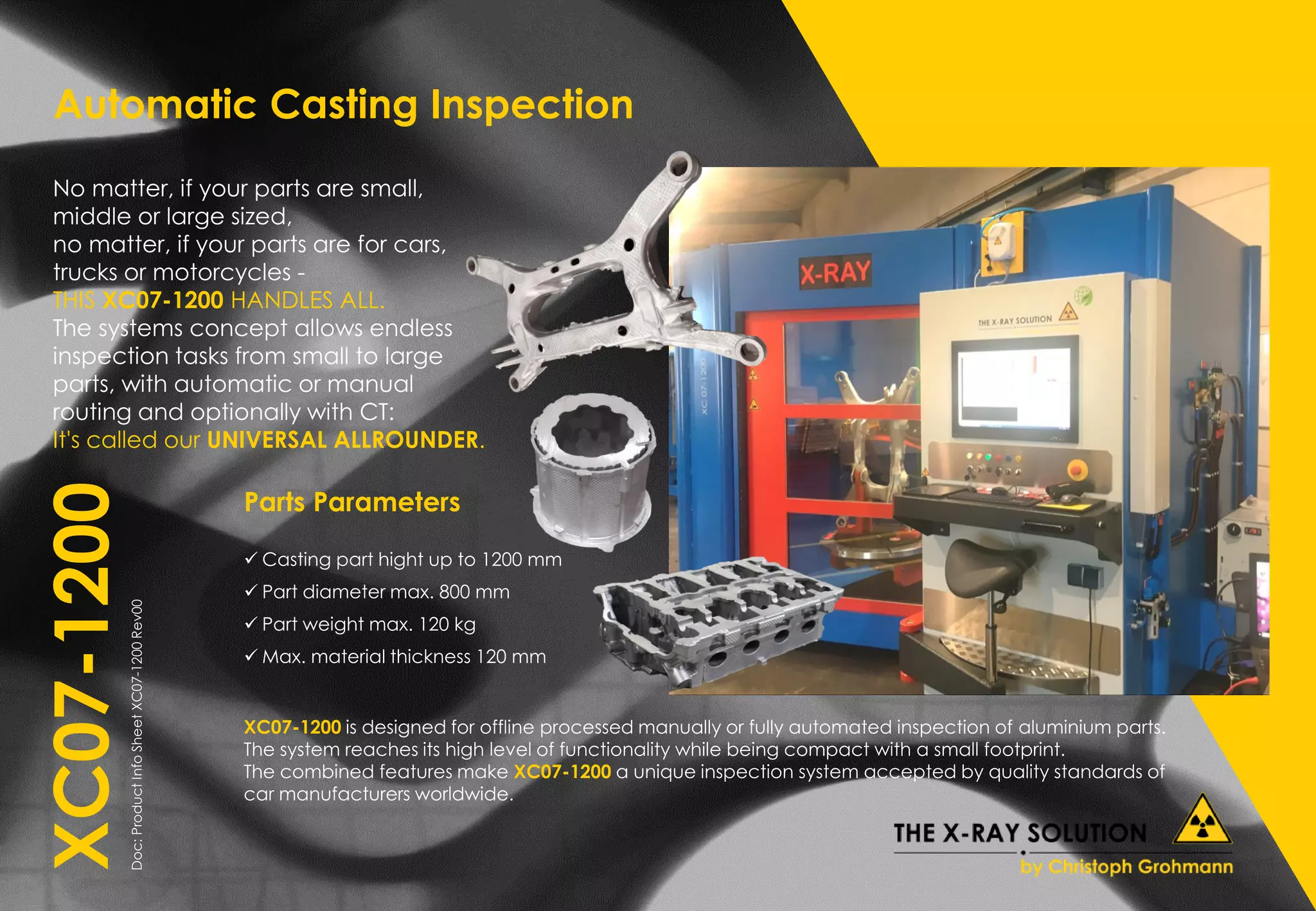 Automatic Casting Inspection | Info sheet XC07-1200 | PPT