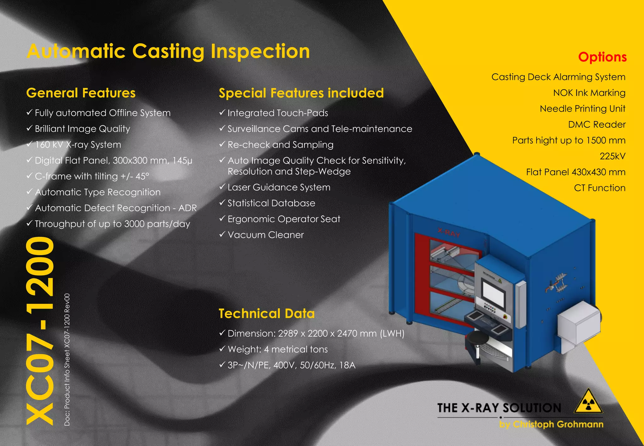 Automatic Casting Inspection | Info sheet XC07-1200 | PPT