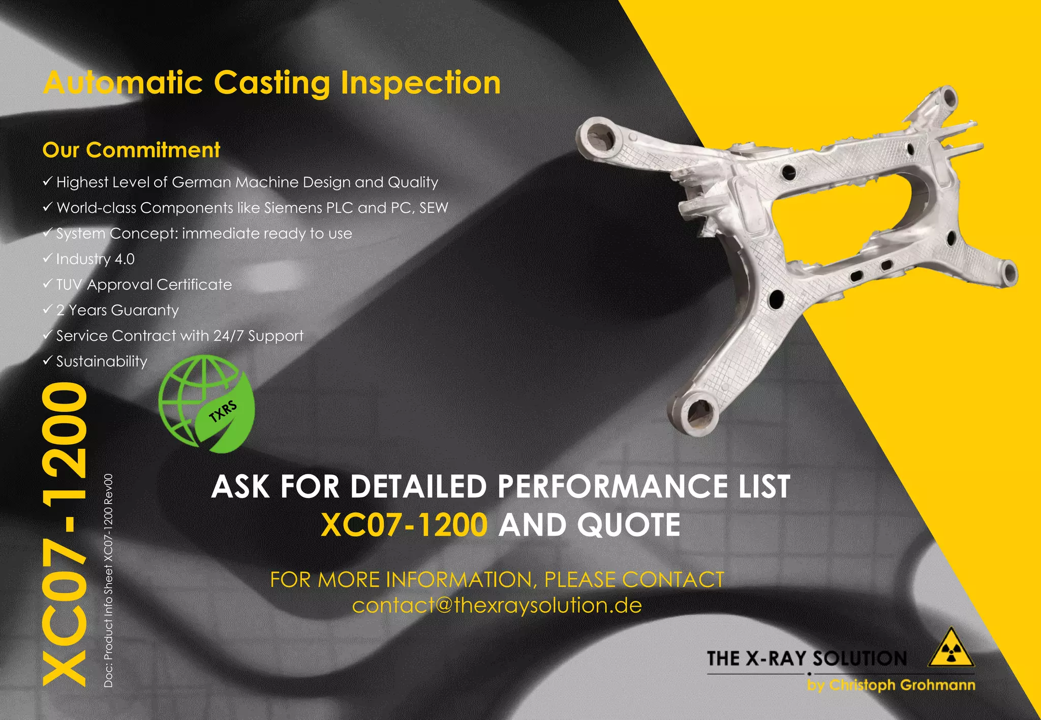 Automatic Casting Inspection | Info sheet XC07-1200 | PPT