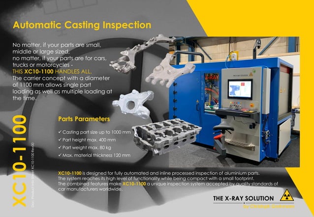 Automatic Casting Inspection | Info sheet XC10-1100 | PPT