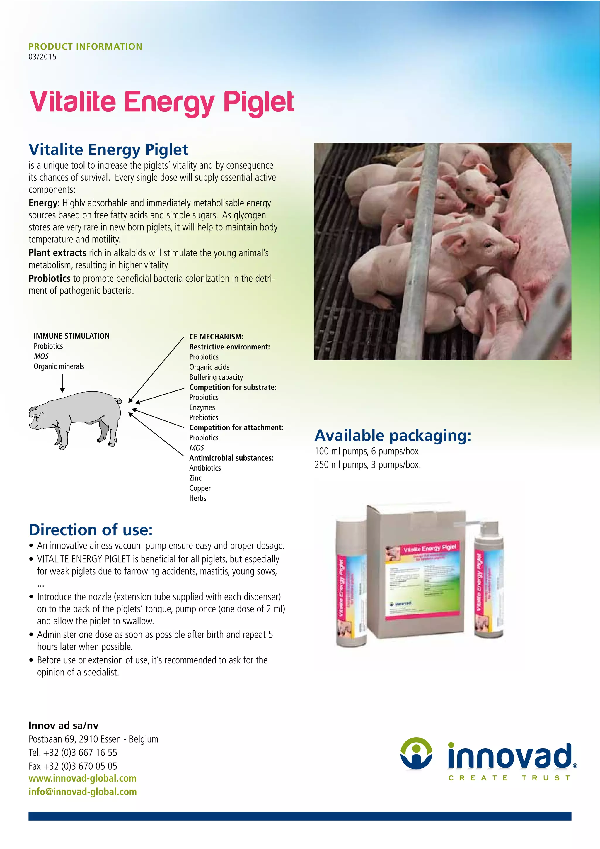 vitalite energy piglet+ | PDF