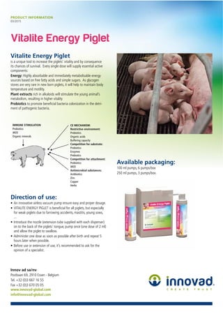 vitalite energy piglet+ | PDF