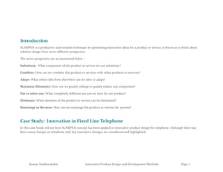 Product Innovation with SCAMPER | PDF