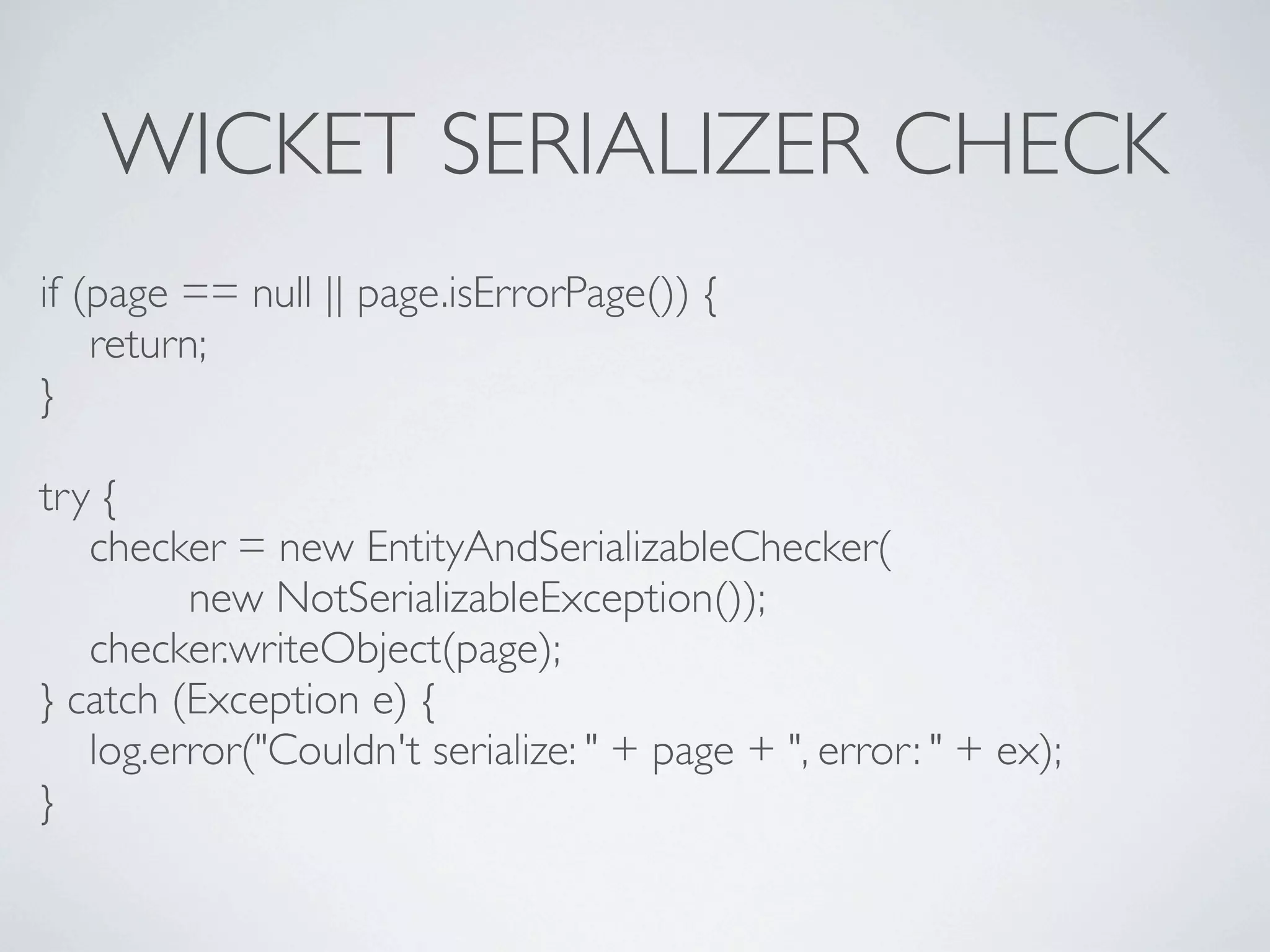 Keep your Wicket application in production | PDF