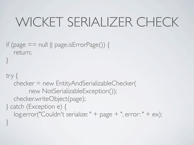 Keep your Wicket application in production | PDF