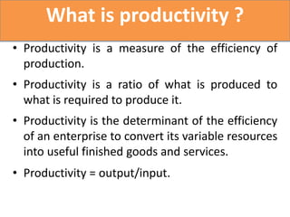 what is Productivity | PPTX