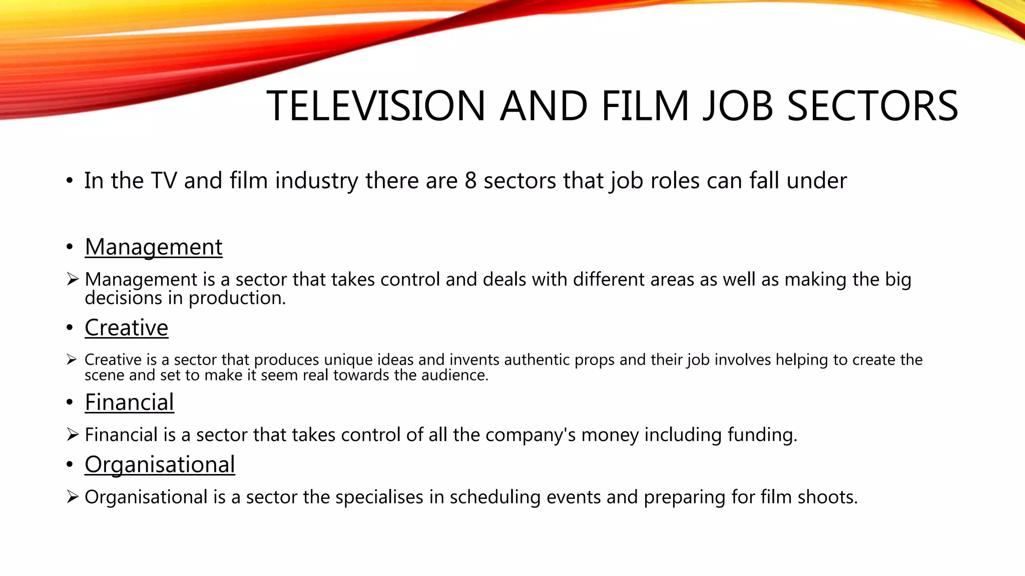 Job roles in the TV and film undustry | PPTX