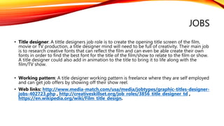 Job roles in the TV and film undustry | PPTX