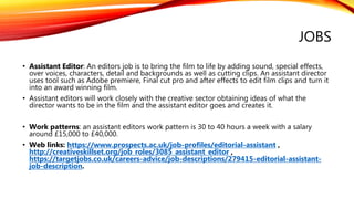 Job roles in the TV and film undustry | PPTX