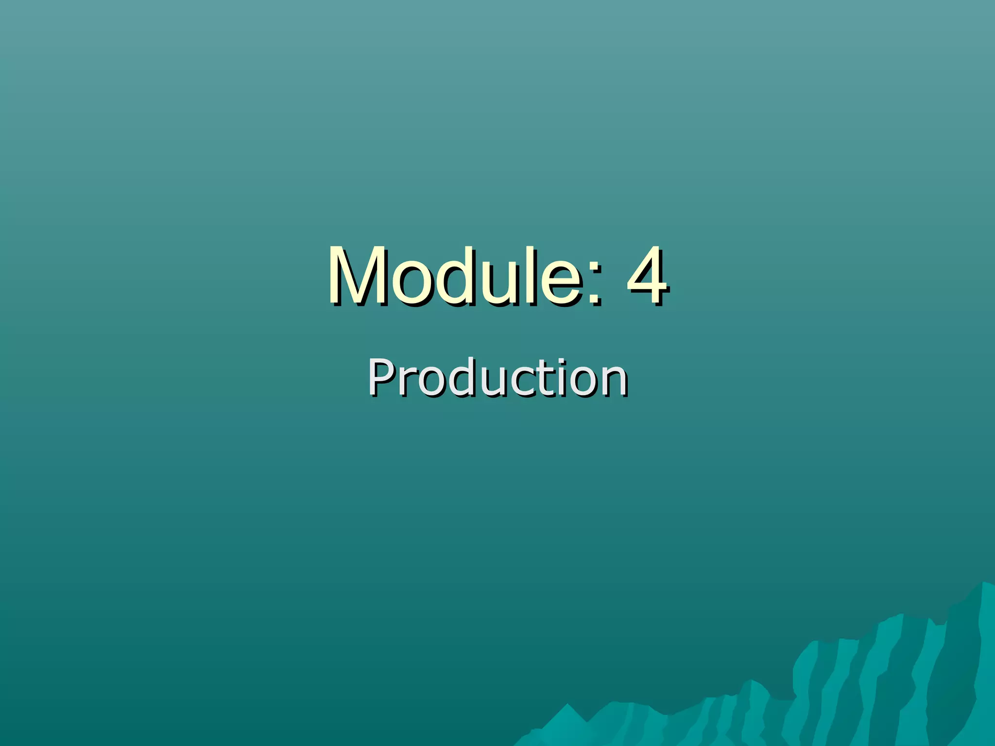 Production in Managerial Economics | PPT