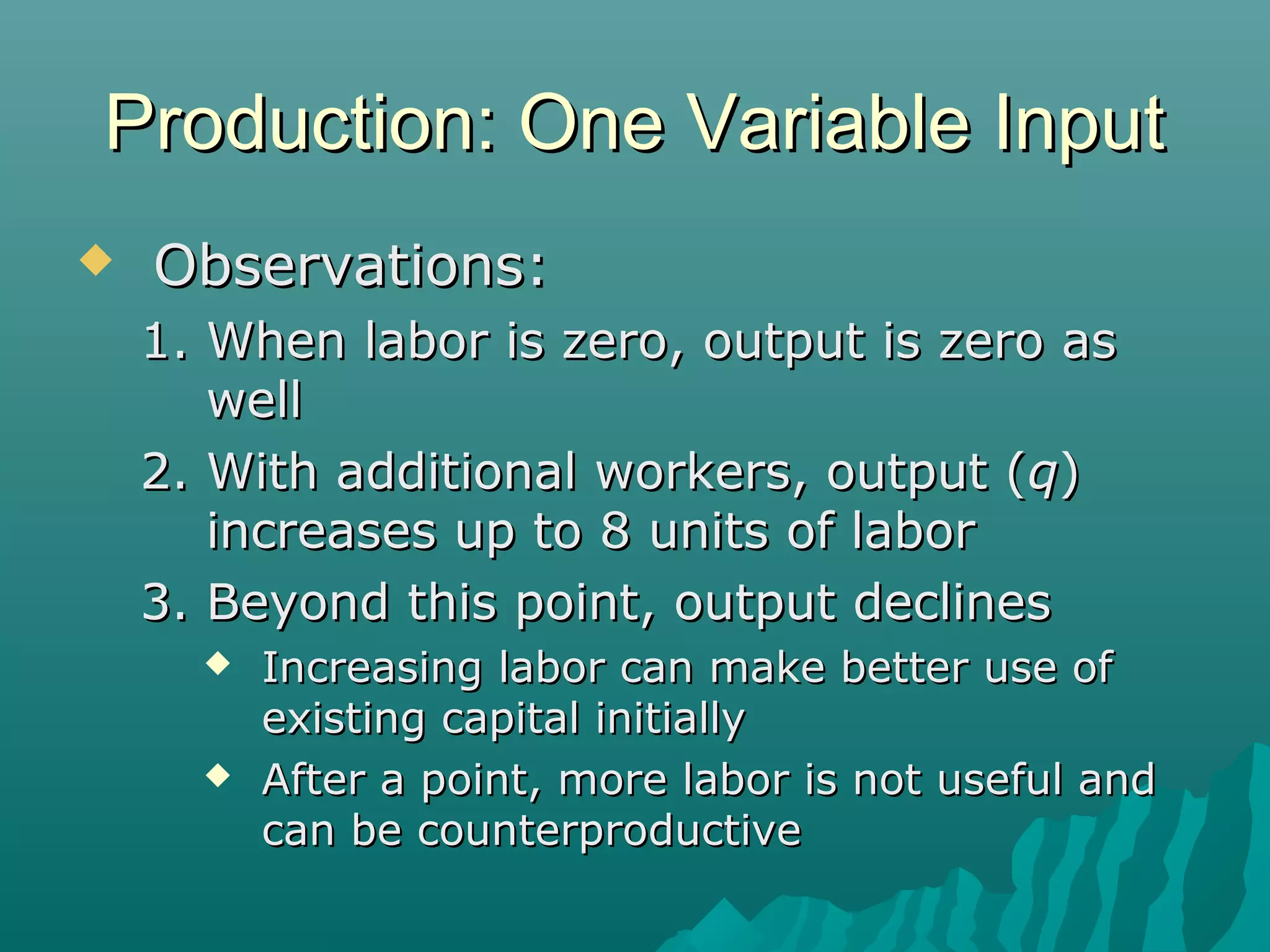 Production in Managerial Economics | PPT