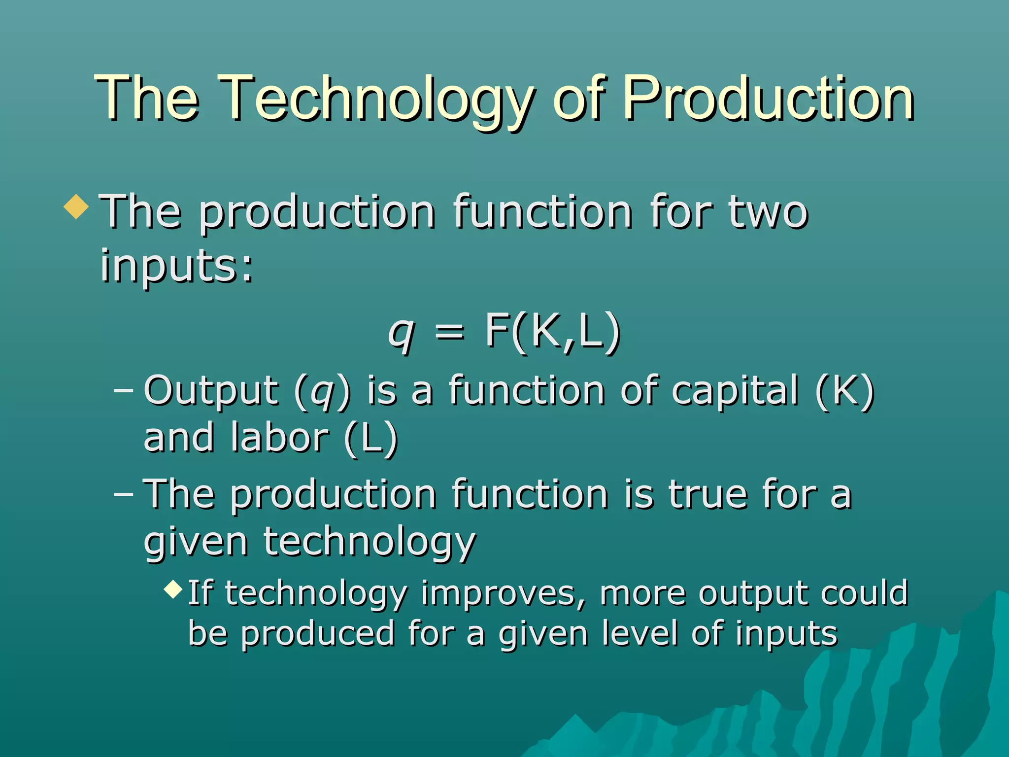 Production in Managerial Economics | PPT