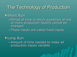 Production in Managerial Economics | PPT