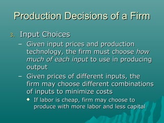 Production in Managerial Economics | PPT