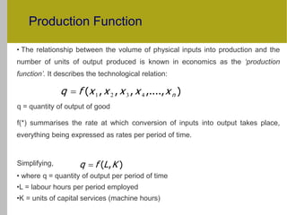 Production.pptx economics for managers production | PPTX
