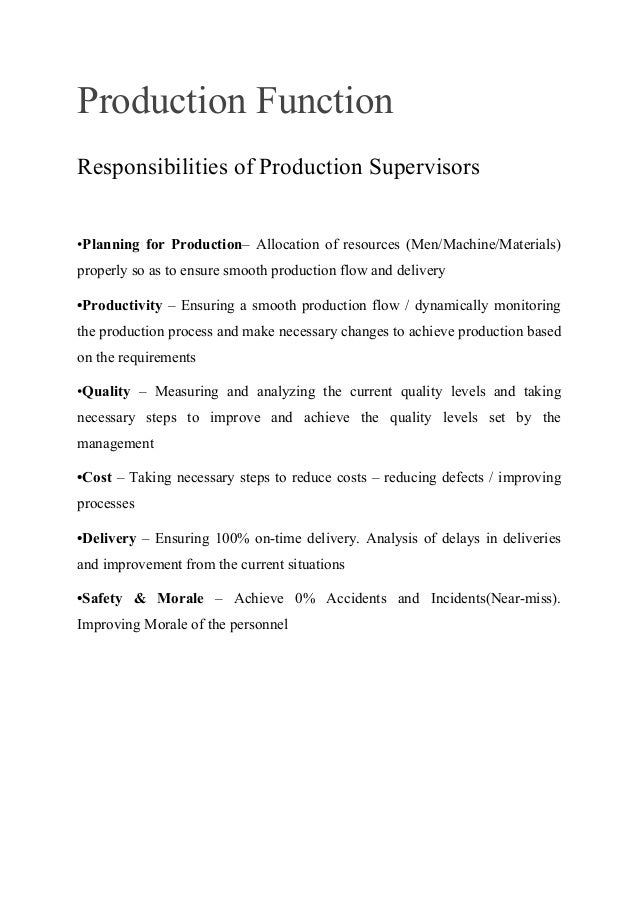 A Quick Guide to Production Department