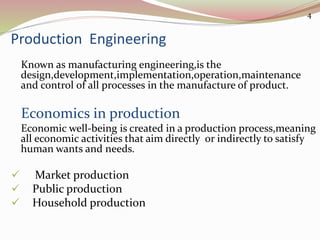 Economics in Production Engineering | PPT