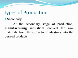 Mini lecture on production | PPTX